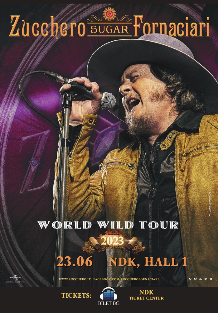 BTA :: Zucchero Includes Sofia in his World Wide Tour in 2023