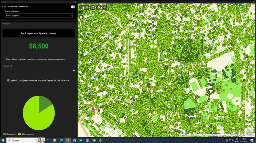 BTA :: Sliven Creates Digital Map of All Trees on Its Territory